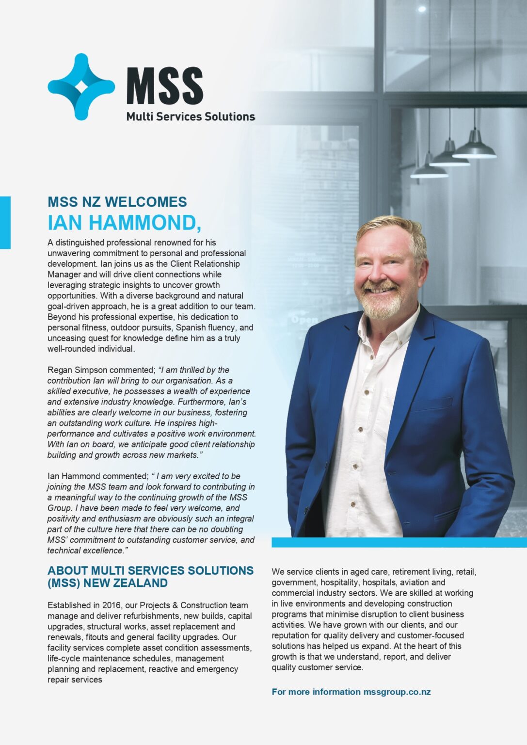 Welcome Ian Hammond | MSS Group
